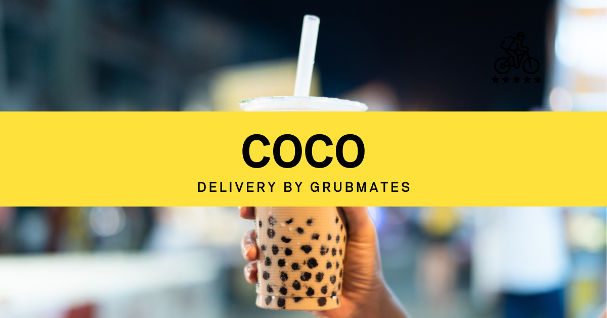 Bubble tea delivery (CoCo Bubble Tea, Grand Baie)